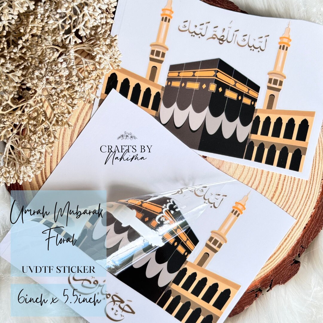 Hajj Mubarak Kaaba UVDTF Sticker, Resin Transfer Sticker– CraftsbyNahima