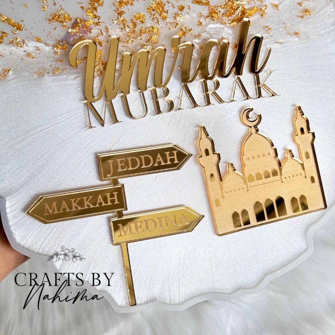 Umrah Mubarak Cake Charms, Cake Toppers– CraftsbyNahima