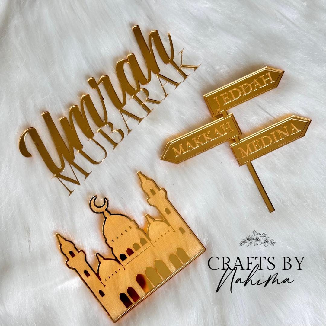 Umrah Mubarak Cake Charms, Cake Toppers– CraftsbyNahima