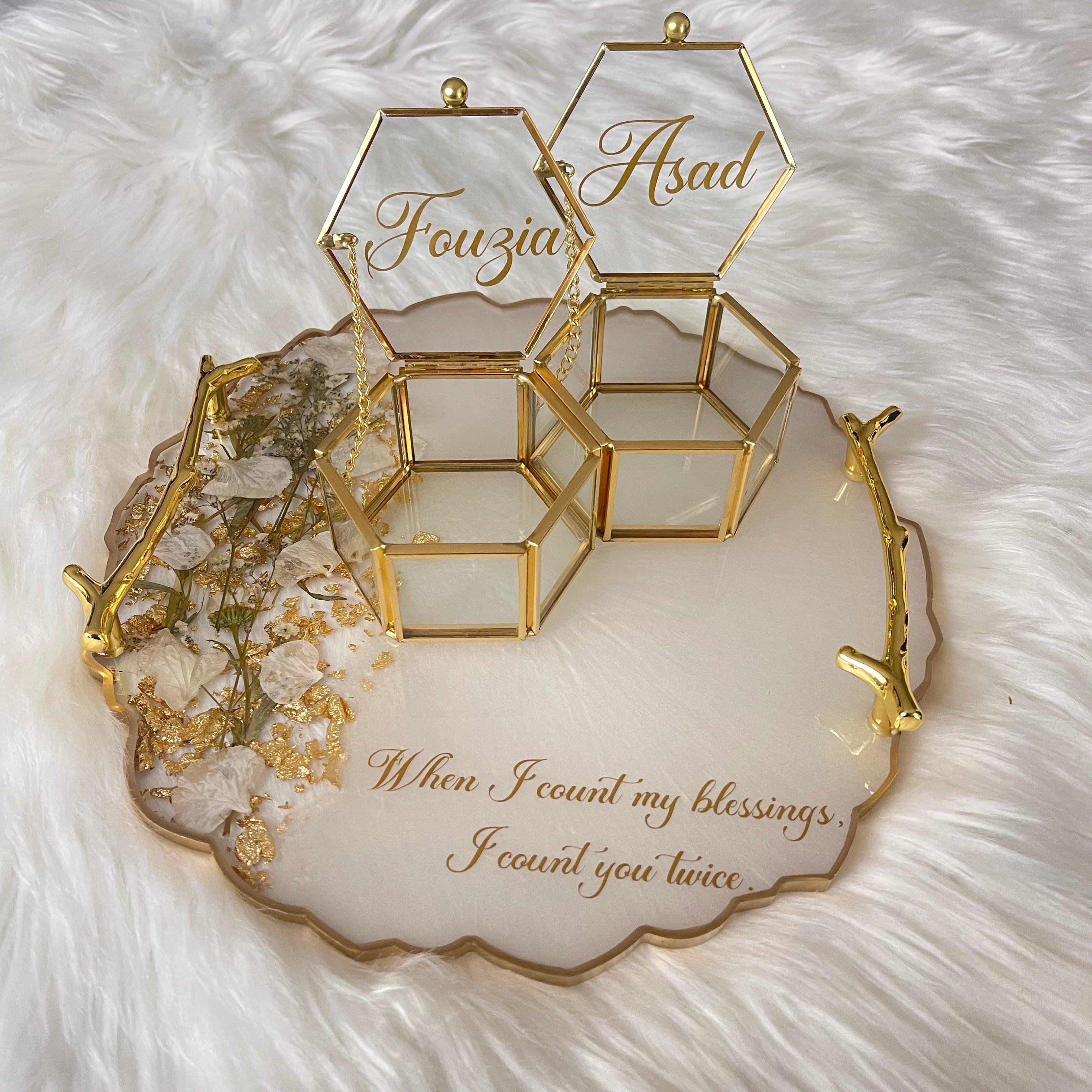 Ring Tray with Hexagonal Ring Boxes– CraftsbyNahima